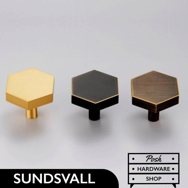 Hexagon Knobs - Etsy UK