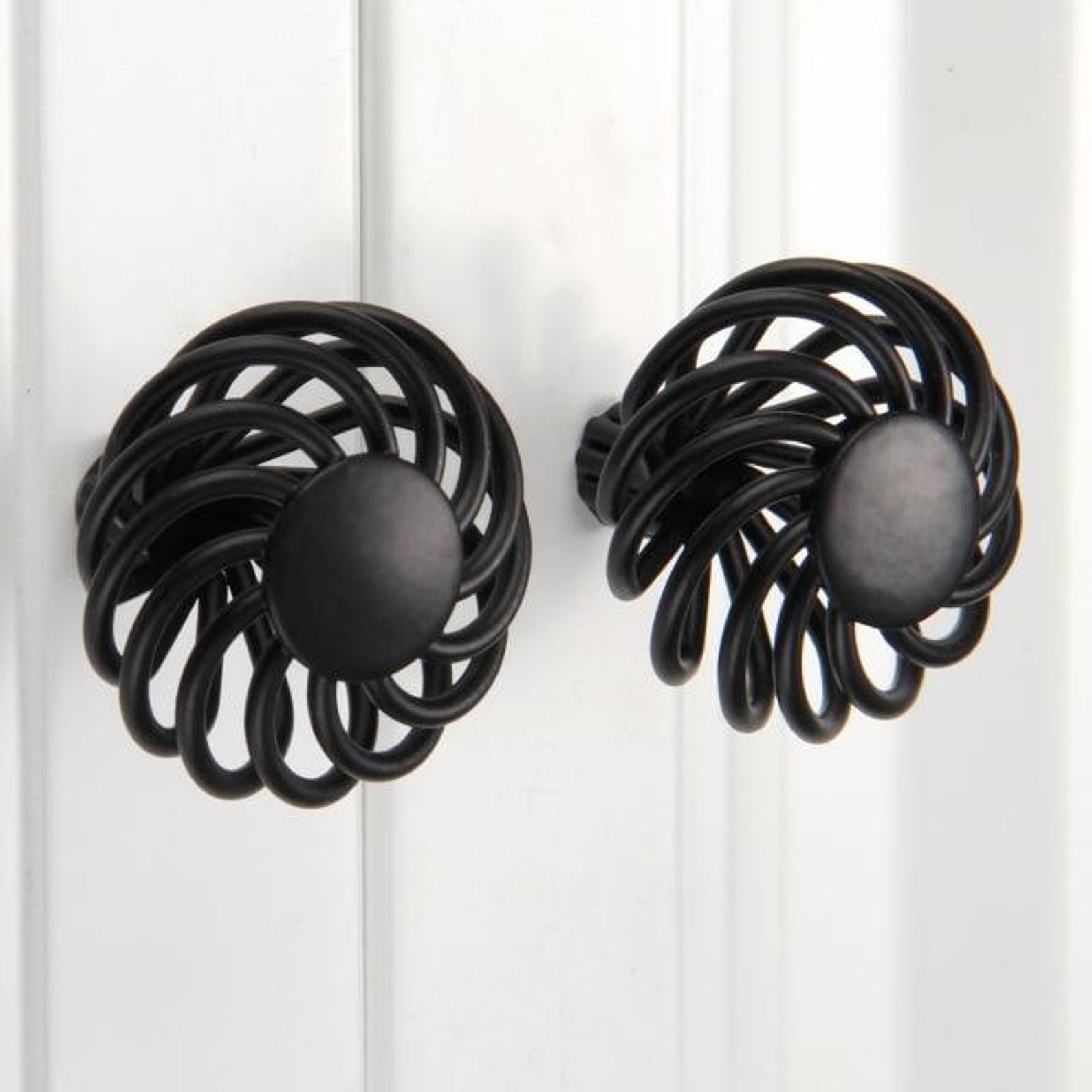 Parede // Black Bird Cage Knobs and Handle Pulls. Traditional - Etsy