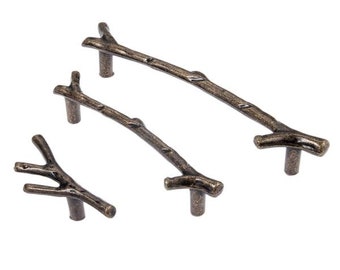 Verwood // Black Tree Branch Handle Pulls Hardware for | Etsy
