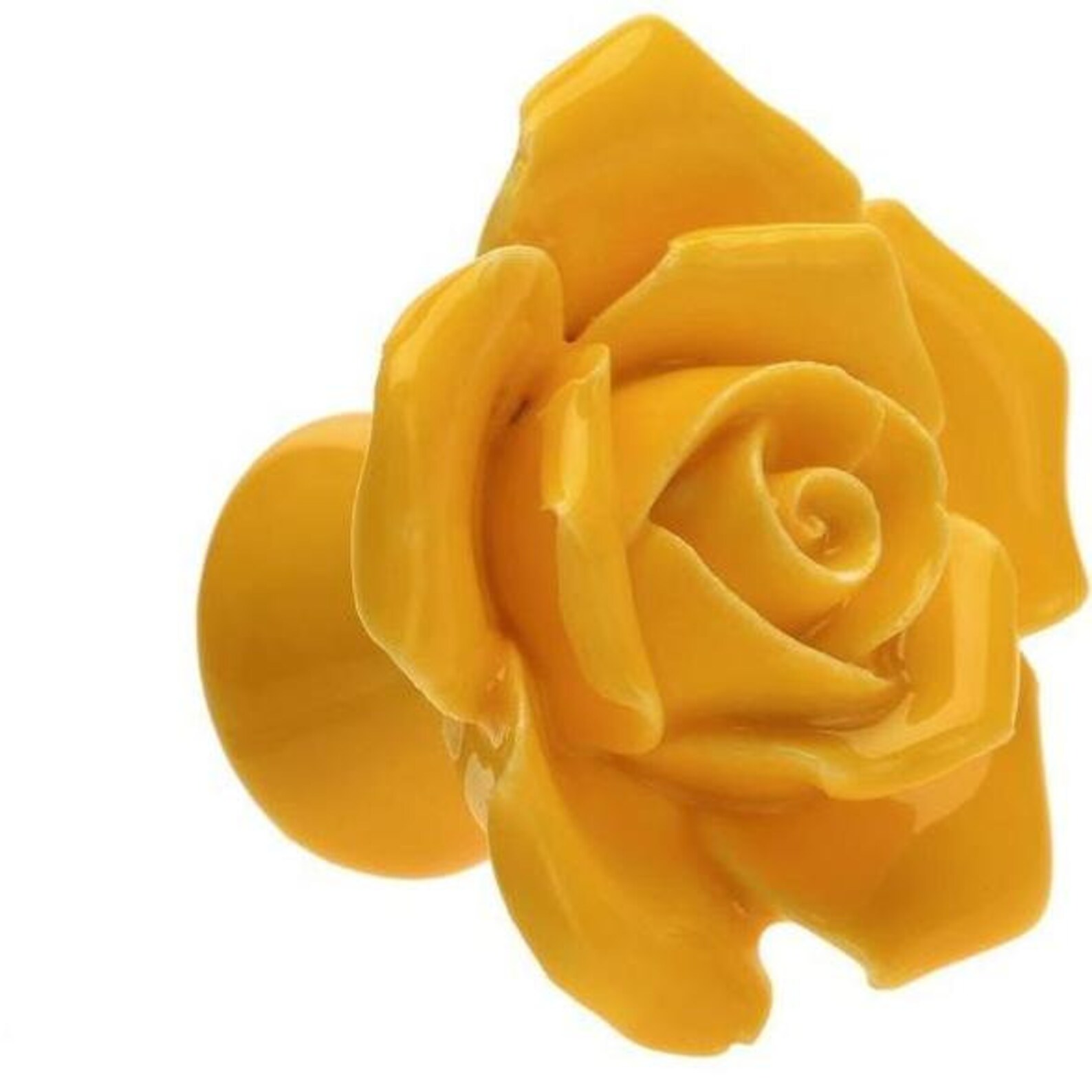 Rosa // Ceramic Rose Flower Knobs Hardware for Cabinets and - Etsy