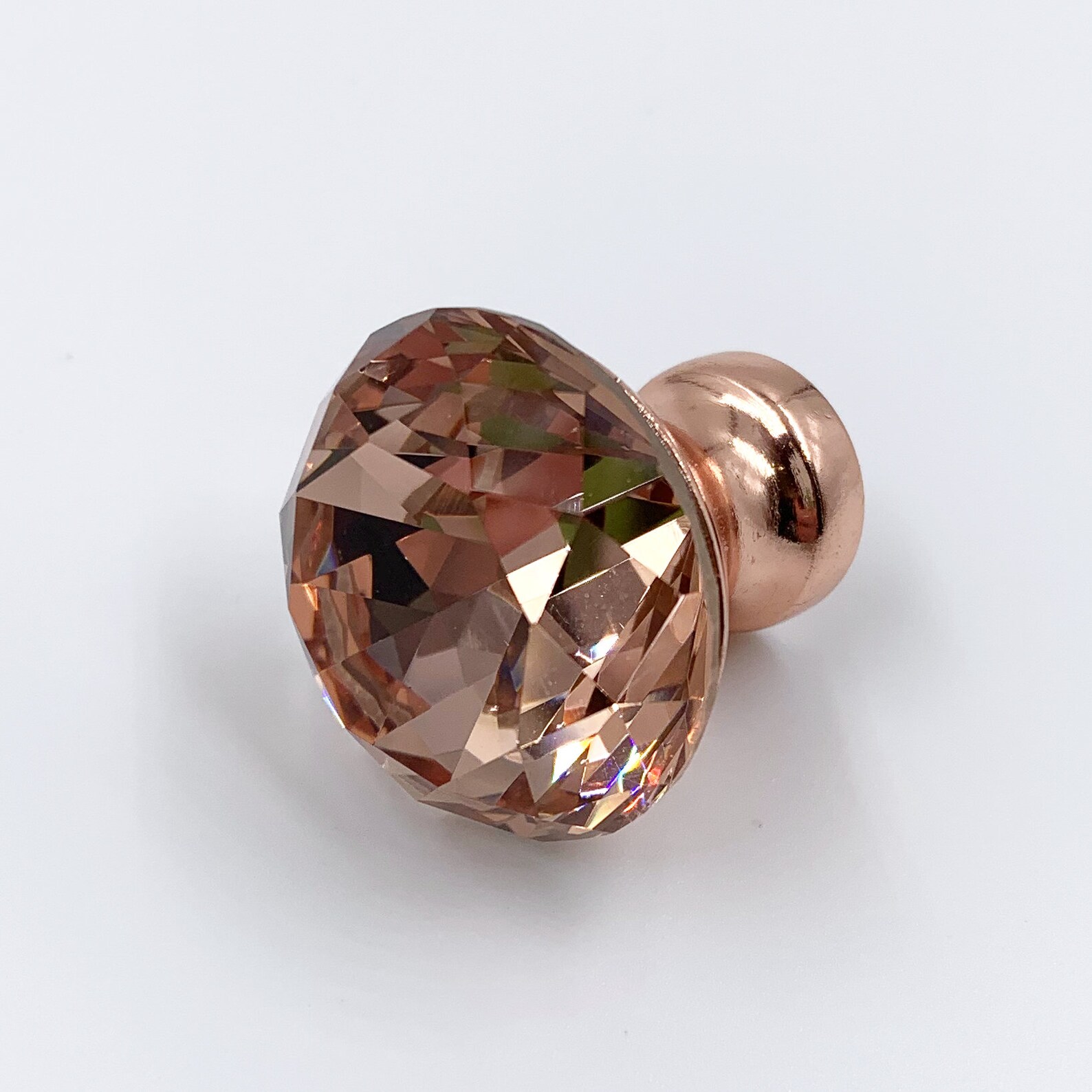 Chaumont // Rose Gold Crystal Glass Diamond Knobs Hardware | Etsy