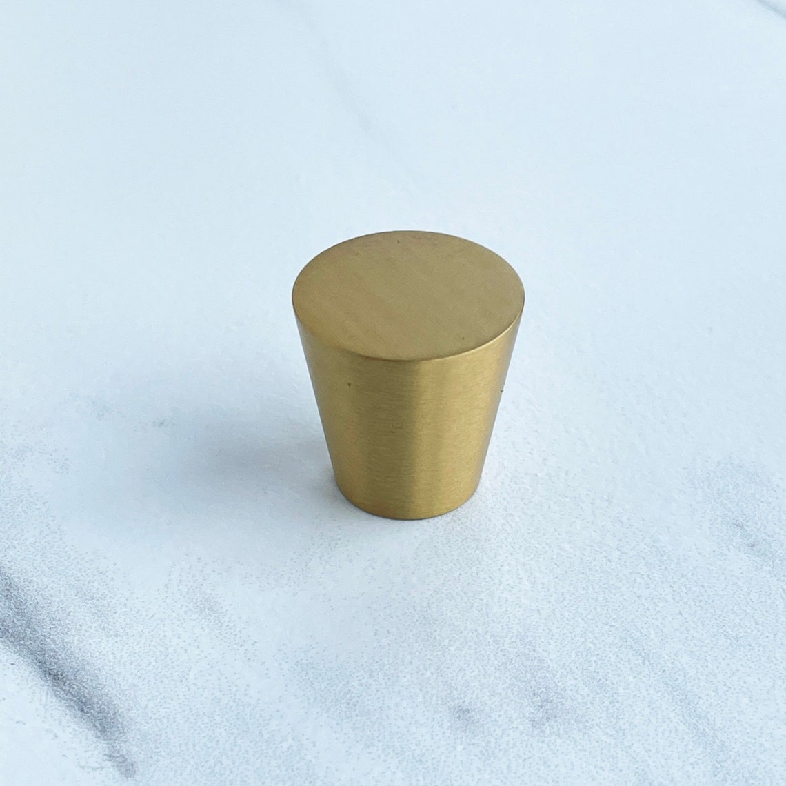 Svedala // Contemporary Solid Brass Cone Knobs - Modern Contemporary ...