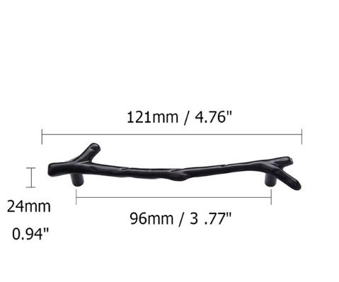 Verwood // Black Tree Branch Handle Pulls Hardware for | Etsy