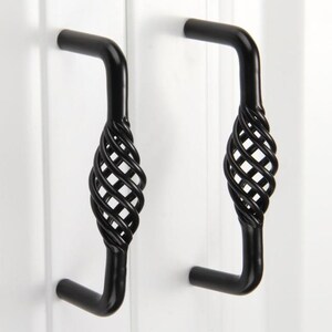Parede // Black Bird Cage Knobs and Handle Pulls. Hardware for Cabinets ...
