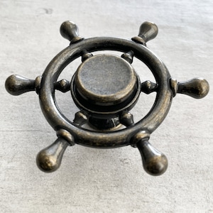 Seaford // Rotating Boat Steering Wheel Knobs - Nautical Ship Cabinet ...
