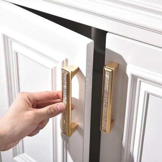 Beziers // 24K Gold Plated Crystal Handle Pulls Luxury | Etsy