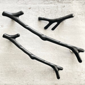 Verwood // Black Tree Branch Handle Pulls - Hardware for Kitchens ...