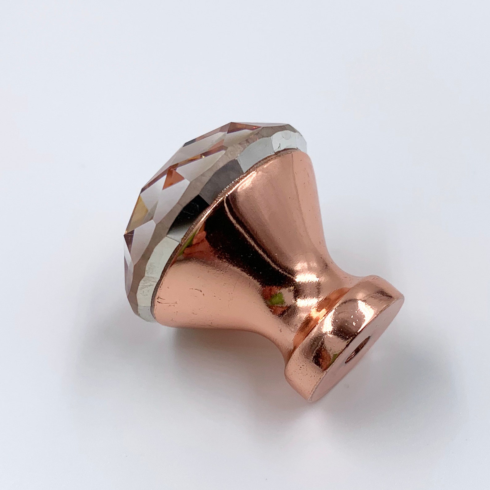 Chaumont // Rose Gold Crystal Glass Diamond Knobs Hardware | Etsy