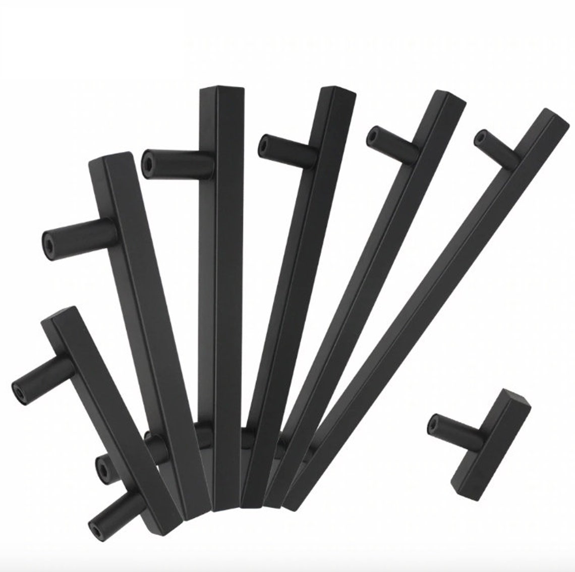 Farsund // Black Square T-bar Handle Pulls Hardware for - Etsy