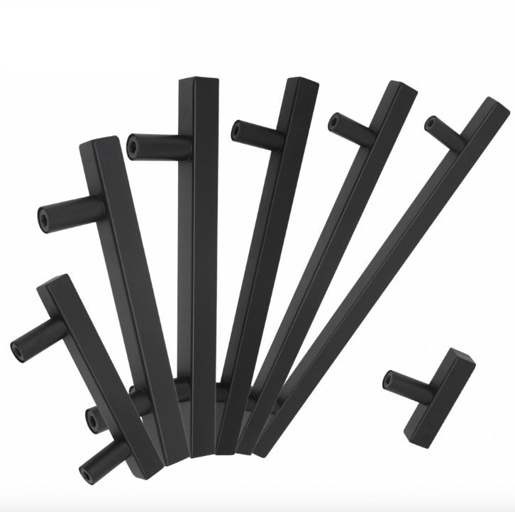 Farsund // Black Square T-bar Handle Pulls Hardware for - Etsy