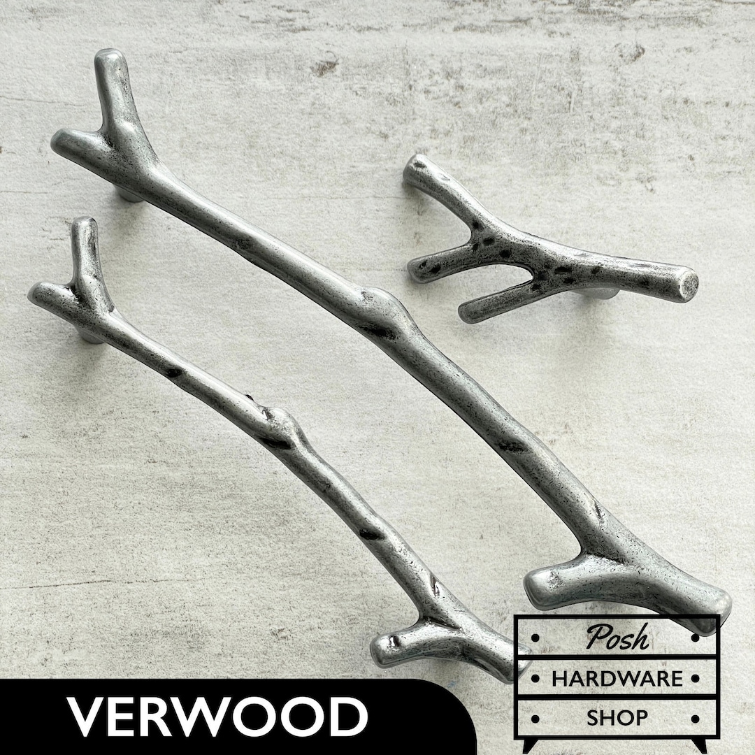 Verwood // Silver Tree Branch Handle Pulls - Hardware for Kitchens ...
