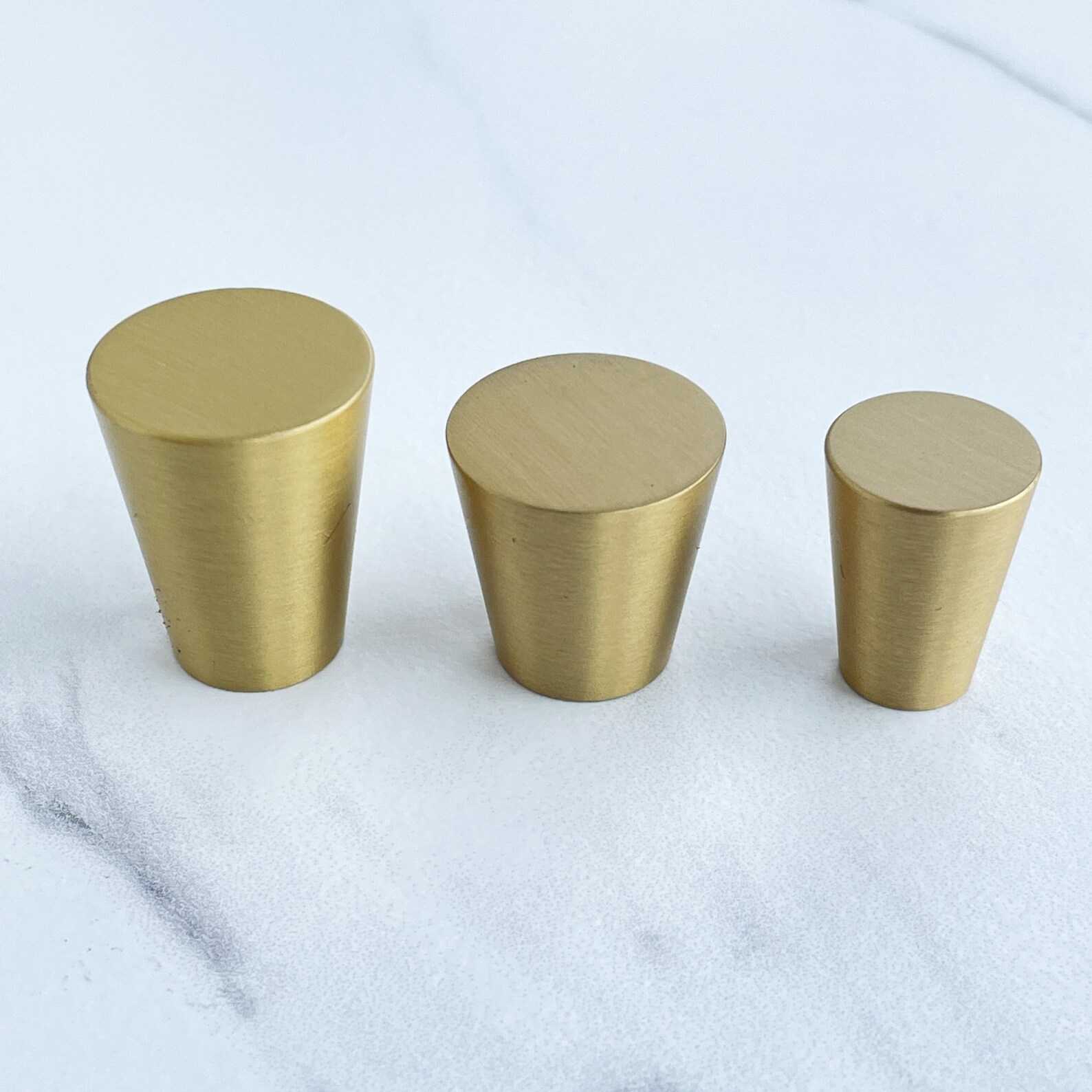Svedala // Contemporary Solid Brass Cone Knobs - Modern Contemporary ...