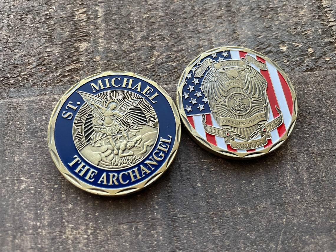 St. Michael Challenge Coin - Etsy