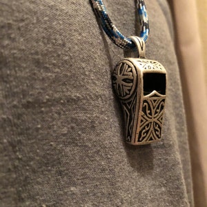 Metal Whistle on Paracord Neckless - Etsy