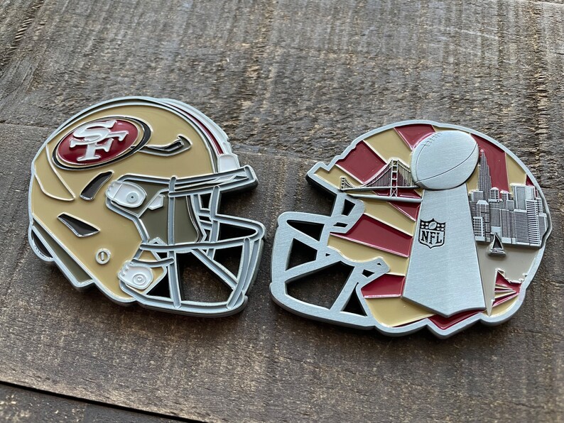 49er Helmet Challenge Coin - Etsy