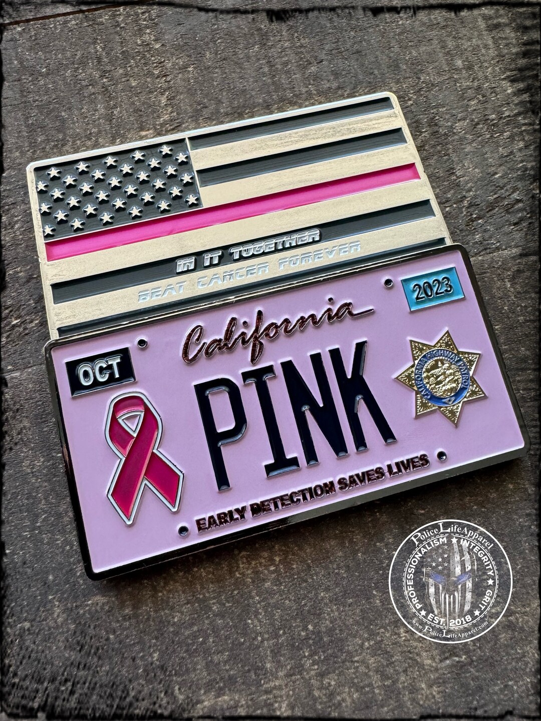 2023 Cancer Support License Plate Challenge Coin - Etsy