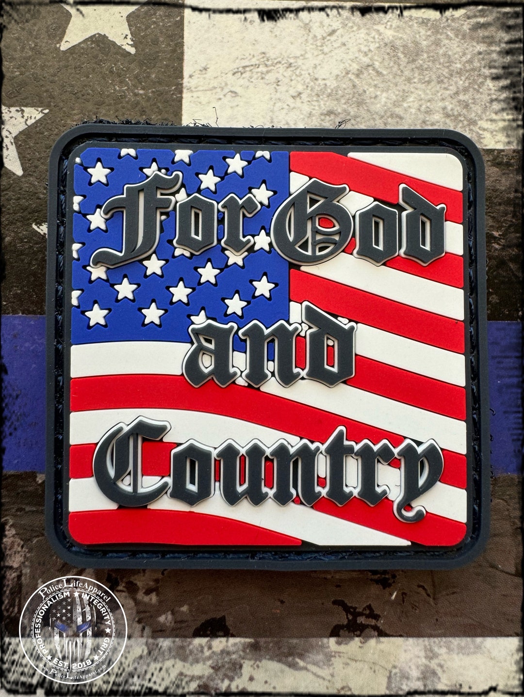 For God & Country PVC Patch - Etsy