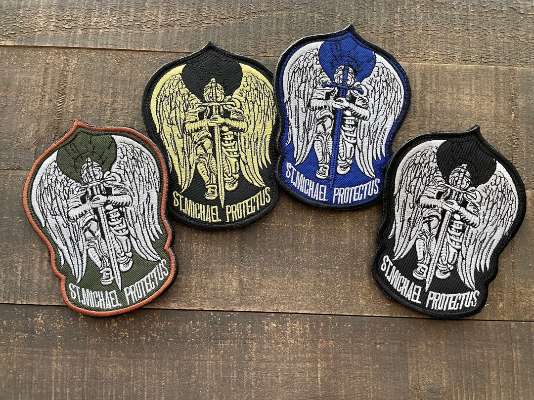 St. Michael Fabric Patch - Etsy