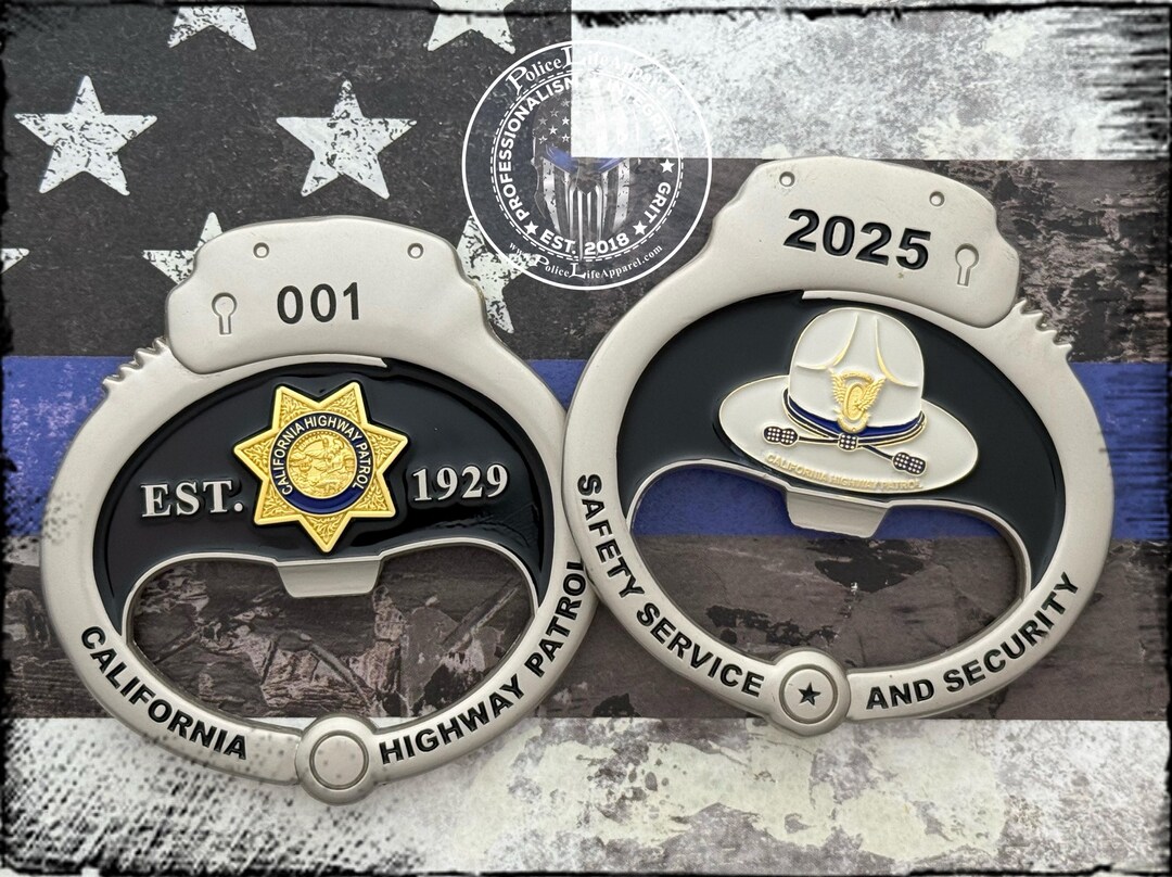 2025 CHP Handcuff Bottle Cap Opener Challenge Coin - Etsy
