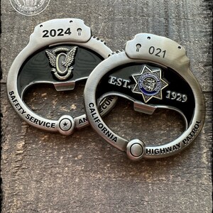 2024 CHP Handcuff Bottle Cap Opener Challenge Coin - Etsy