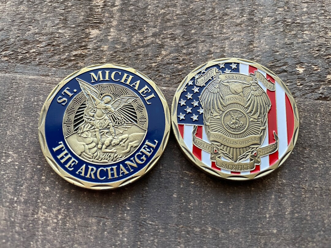 St. Michael Challenge Coin - Etsy