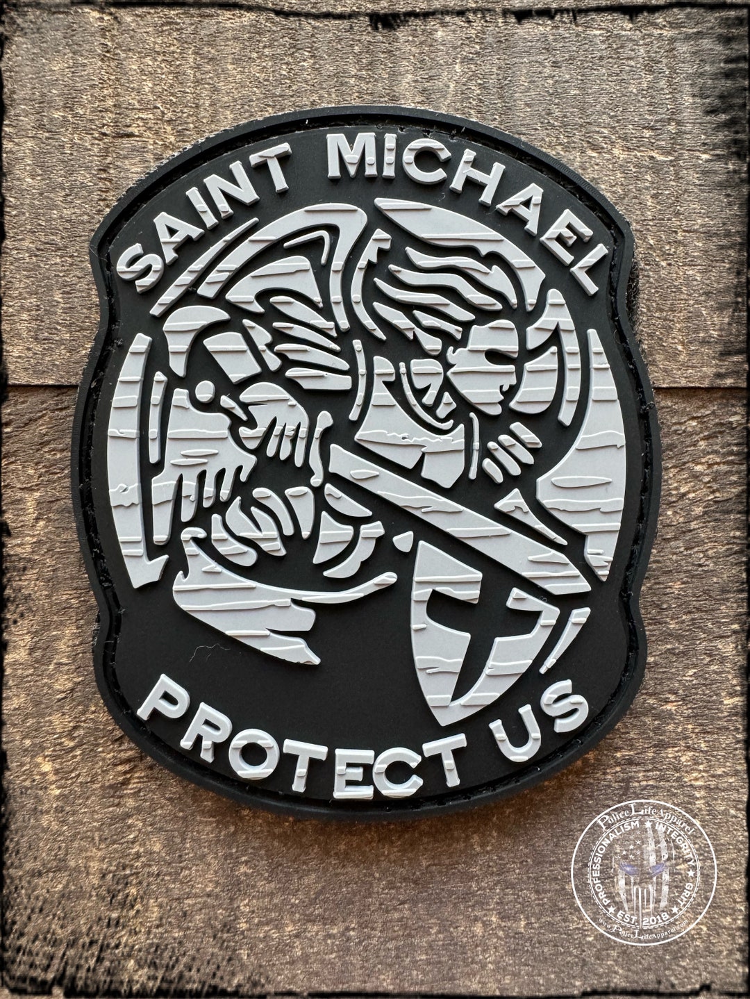 St. Michael Protect Us “battle Worn” PVC 3” Patch - Etsy