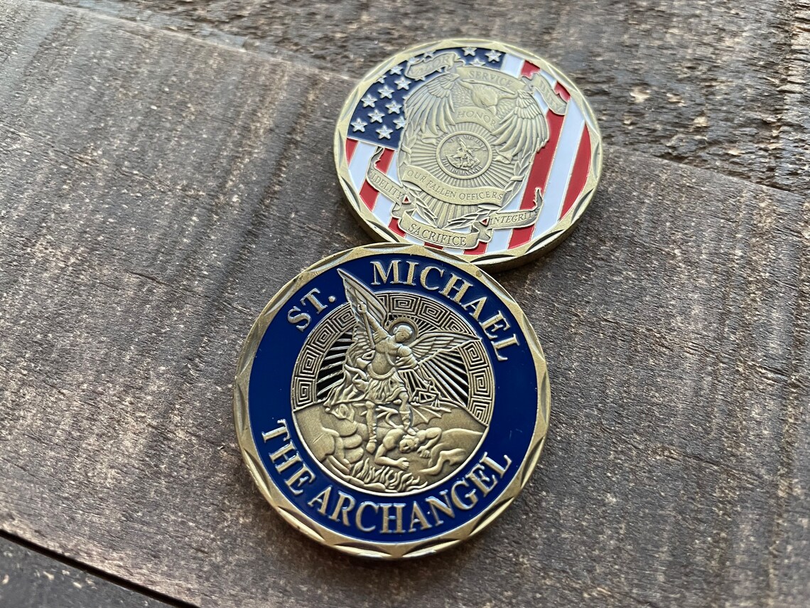 St. Michael Challenge Coin - Etsy