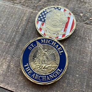 St. Michael Challenge Coin - Etsy