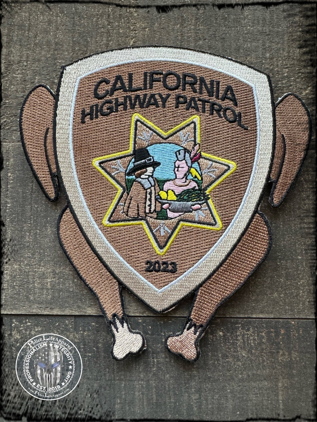 2023 Novelty Thanksgiving CHP Patch - Etsy