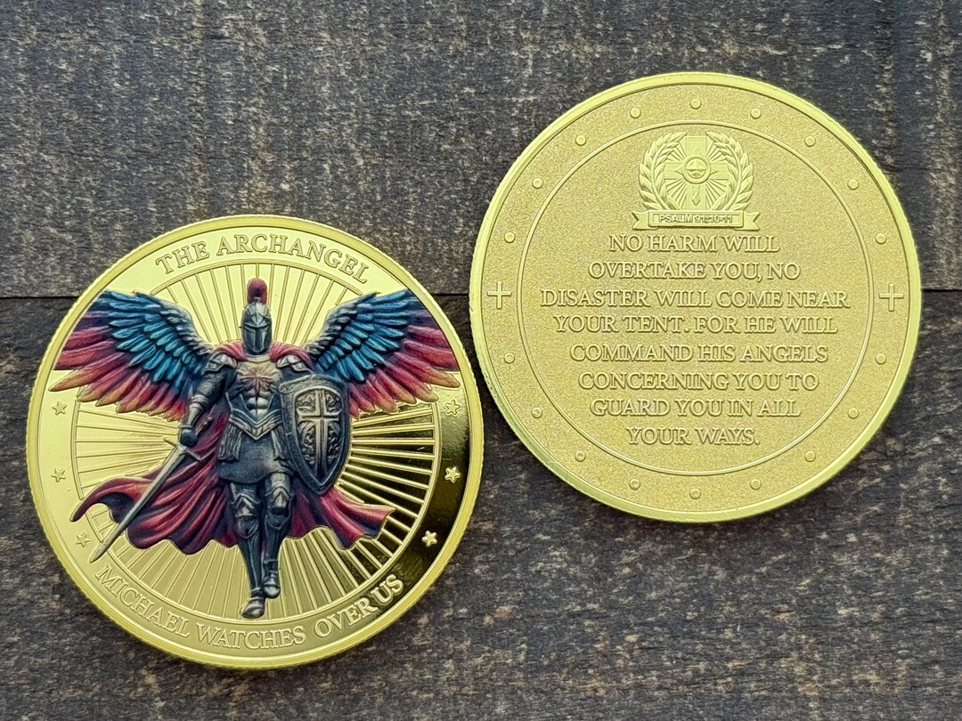 St. Michael (the Archangel) Challenge Coin - Etsy