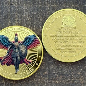 St. Michael (the Archangel) Challenge Coin - Etsy