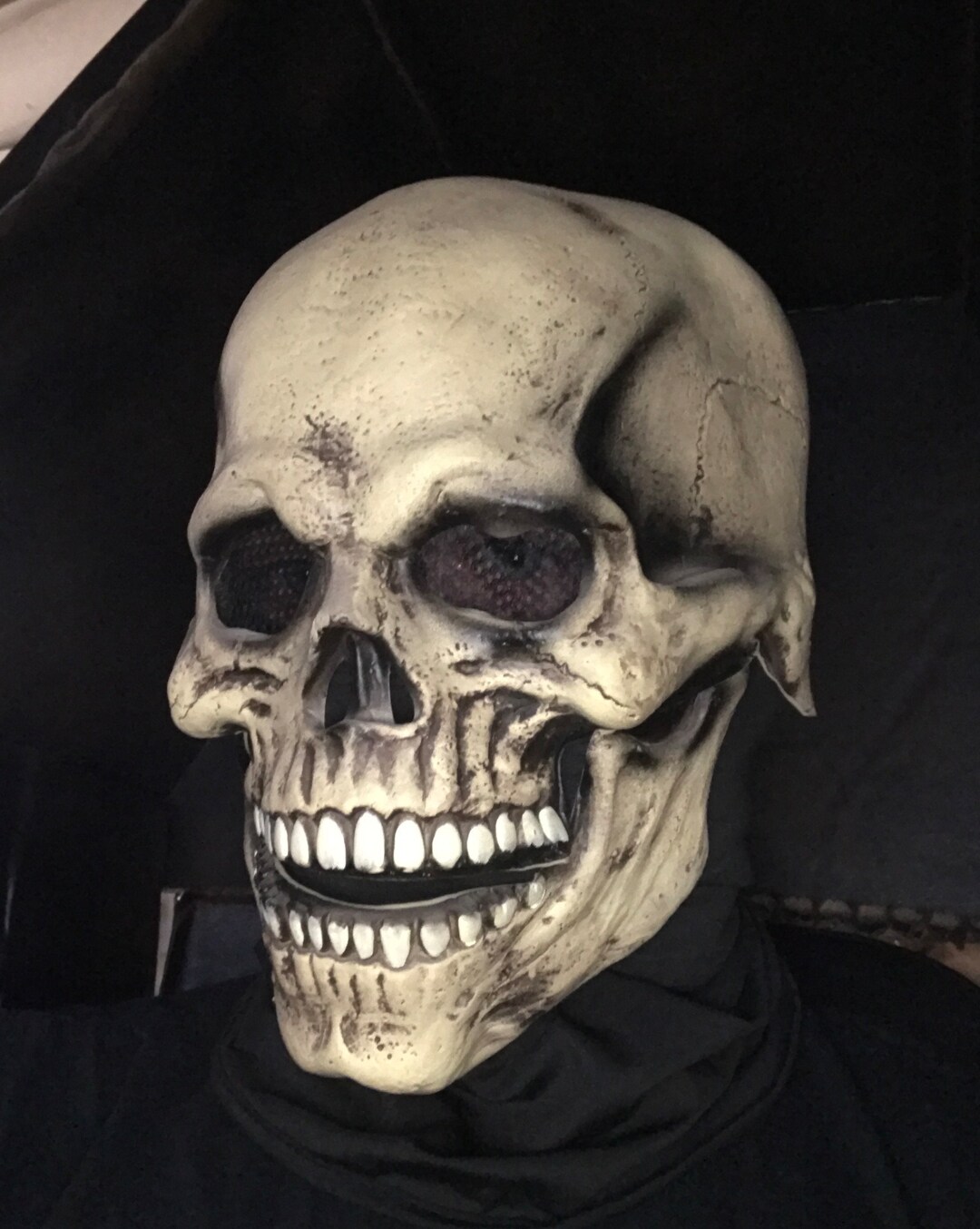 Full Head Skull Halloween Horror Mask Moveable Jaw - Hand Cut Latex - Etsy