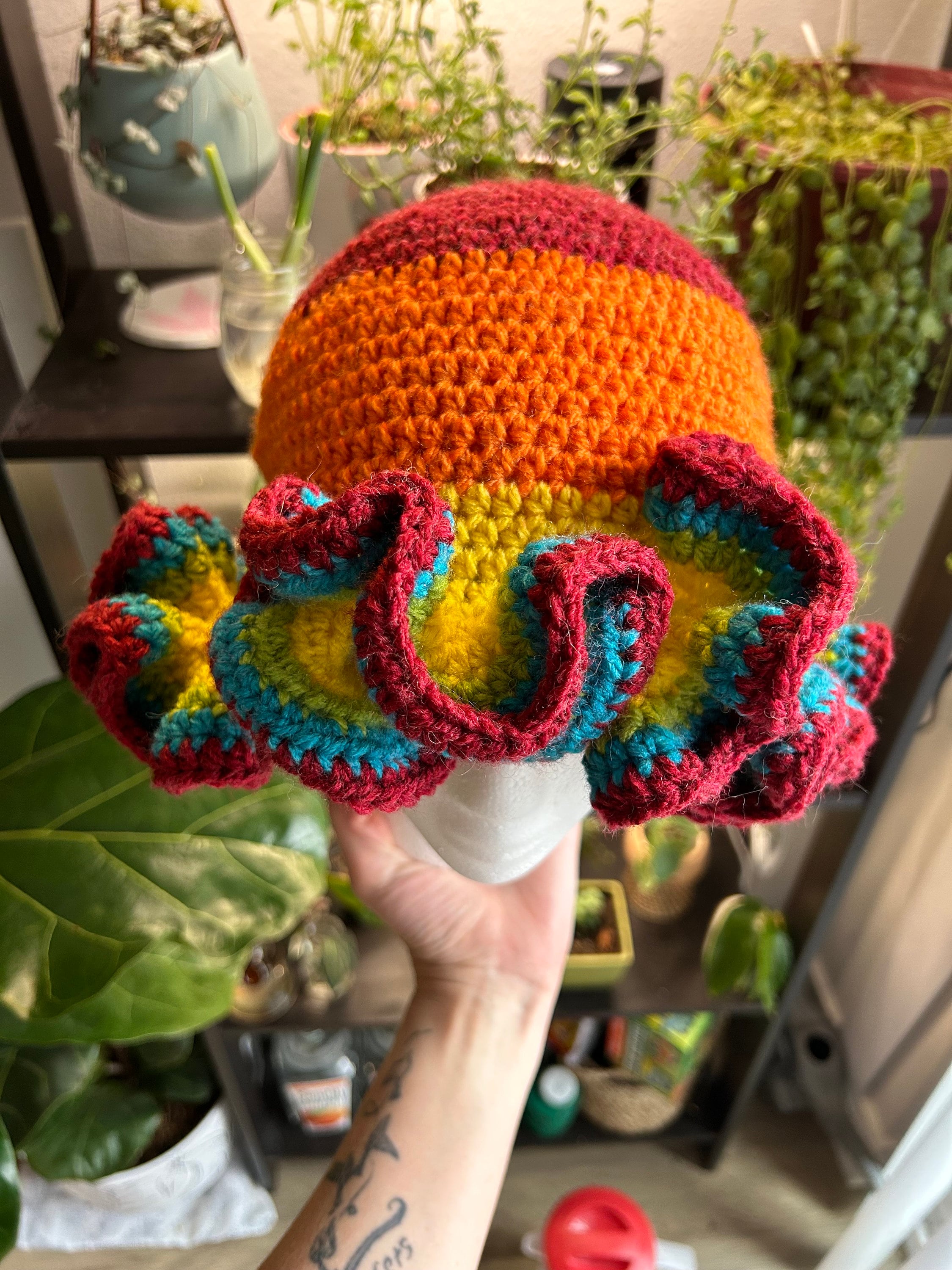 Ruffled Rainbow Buckethat - Etsy