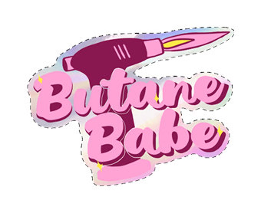 Holographic Sticker Butane Babe - Etsy