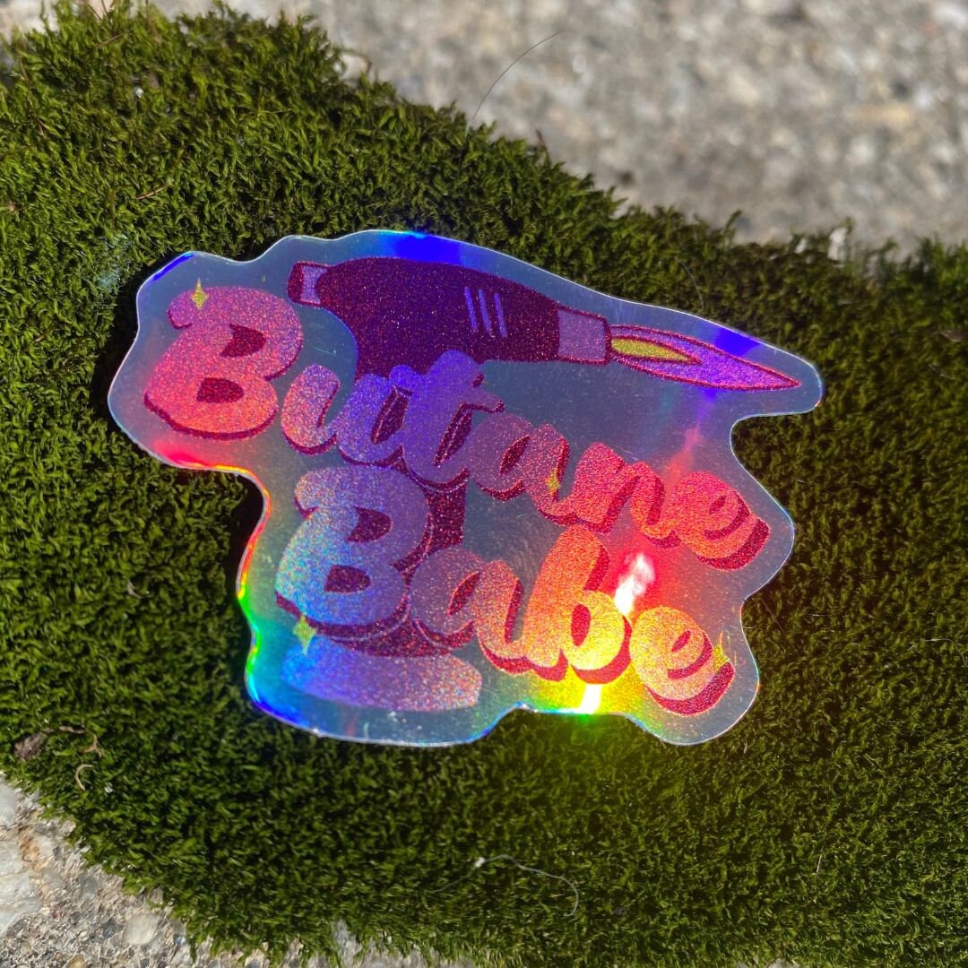 Holographic Sticker Butane Babe - Etsy