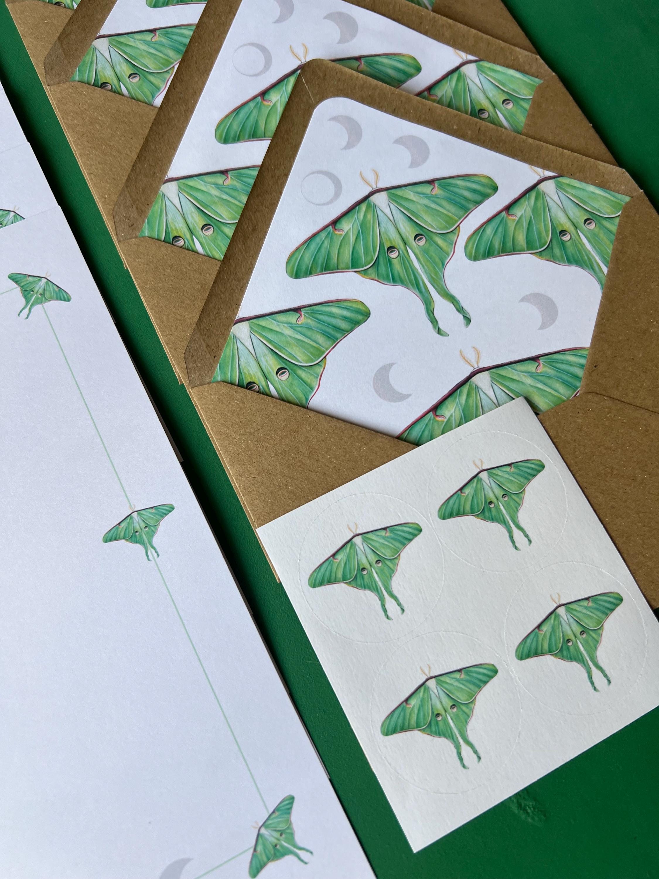 Luna Moth Letter Writing Set, Entomology Gift, Insect Stationery - Etsy
