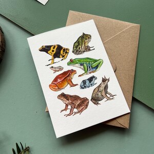 Frogs Card, Blank Greeting Card, Watercolour Print - Etsy
