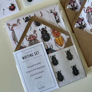 Beetles and Bugs, Letter Writing Set - Etsy
