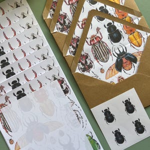 Beetles and Bugs, Letter Writing Set, Stationery Pack - Etsy