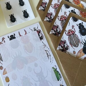Beetles and Bugs, Letter Writing Set - Etsy