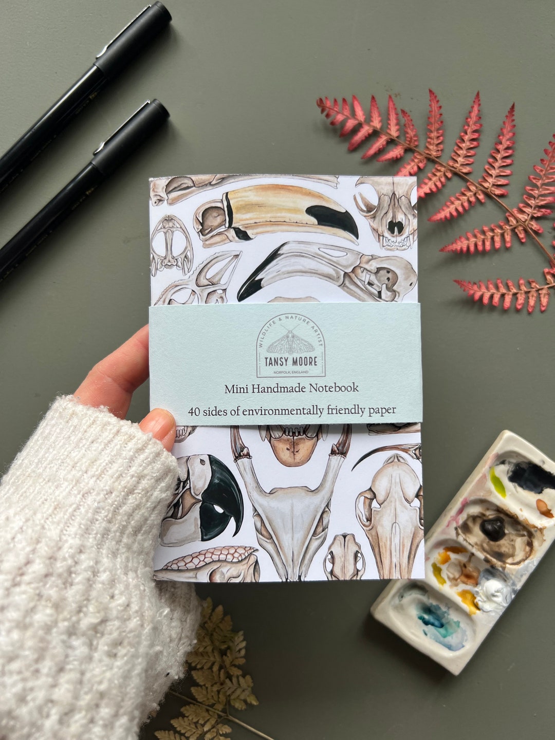 Handmade Pocket Notebook Skulls, Mini Notebook, A6 Notebook - Etsy