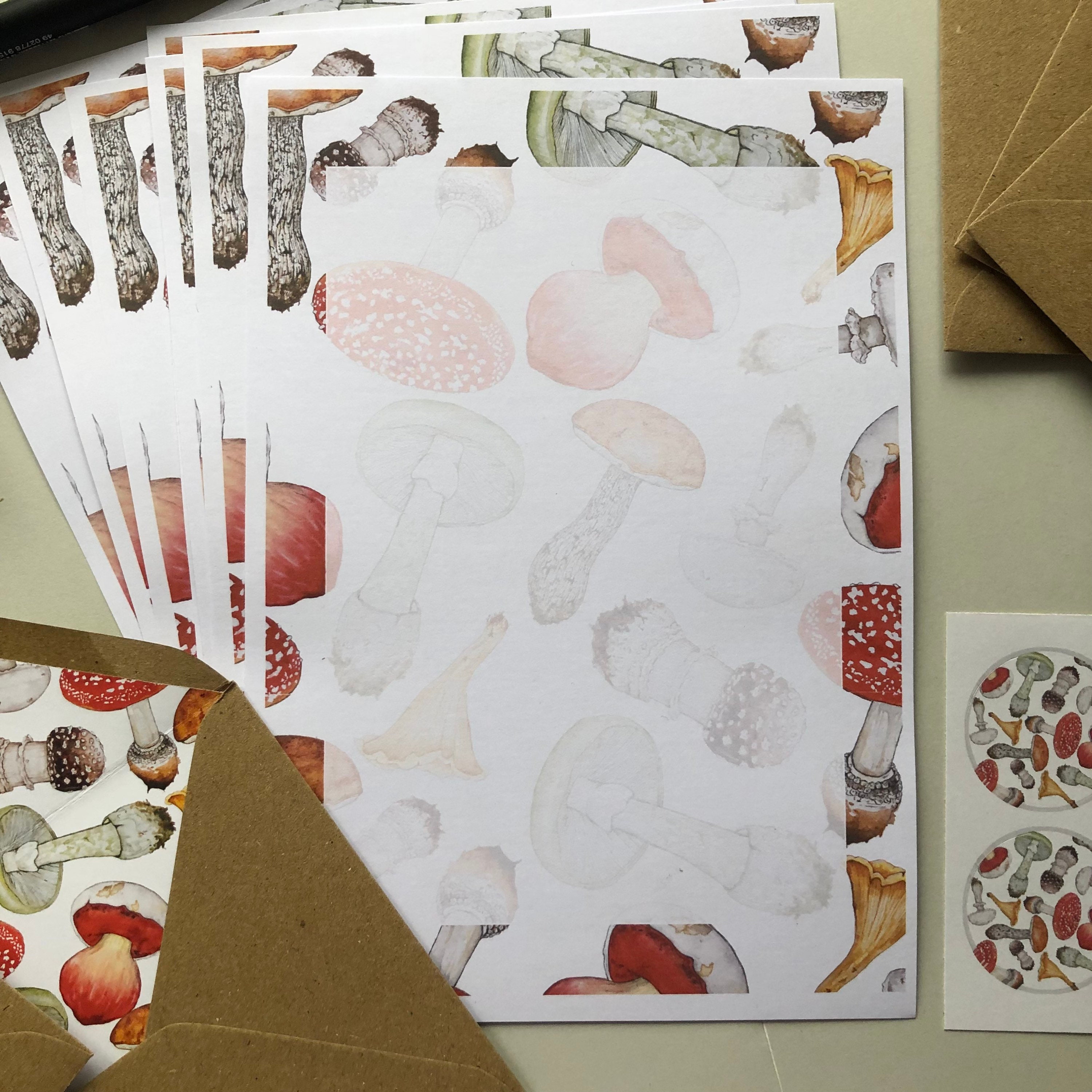 Mushroom Letter Writing Set | Etsy