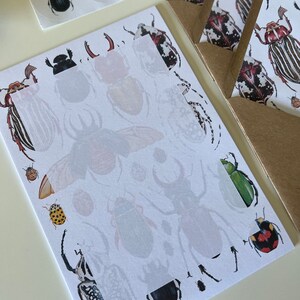 Beetles and Bugs, Letter Writing Set - Etsy