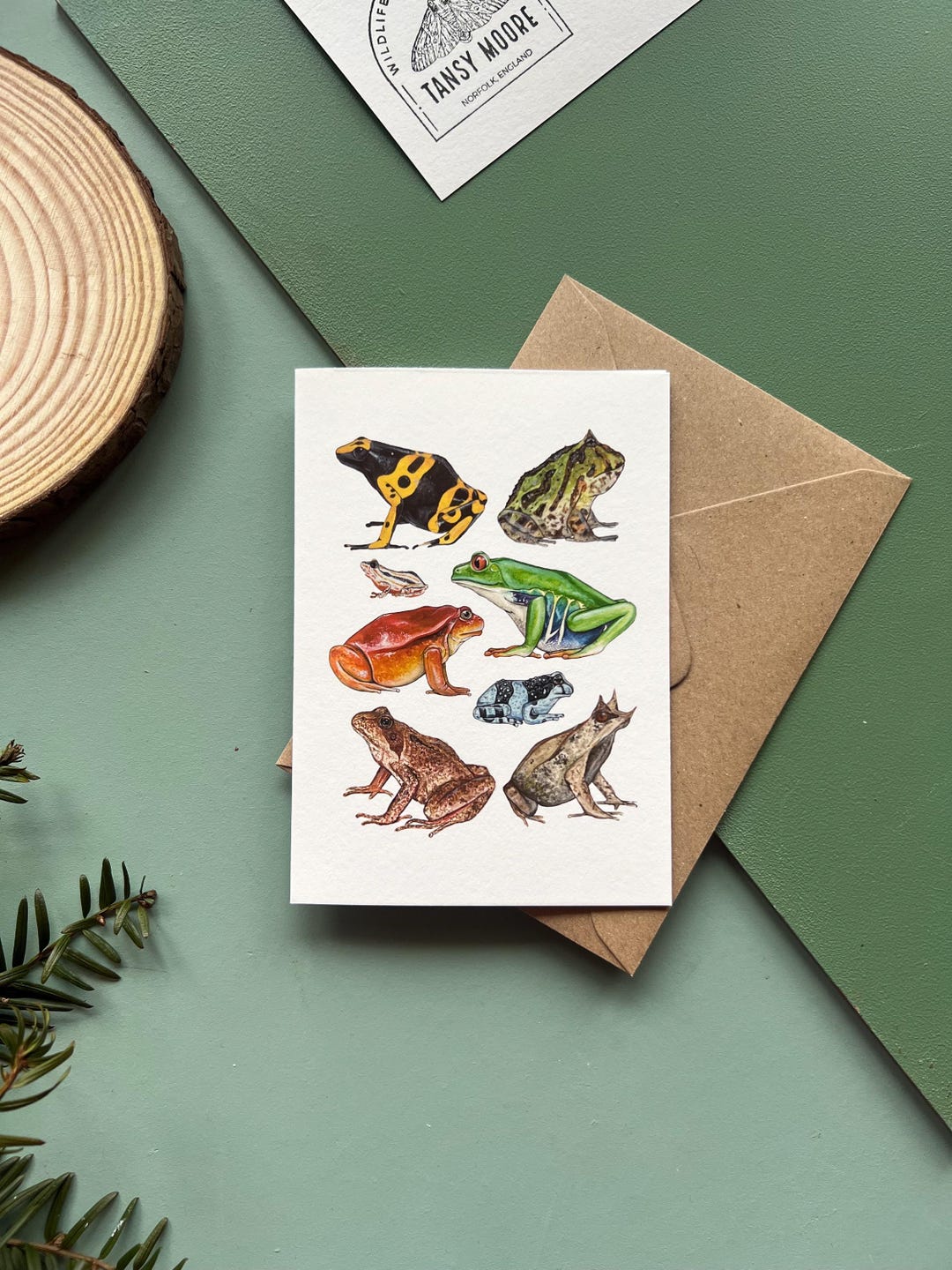 Frogs Card, Blank Greeting Card, Watercolour Print - Etsy