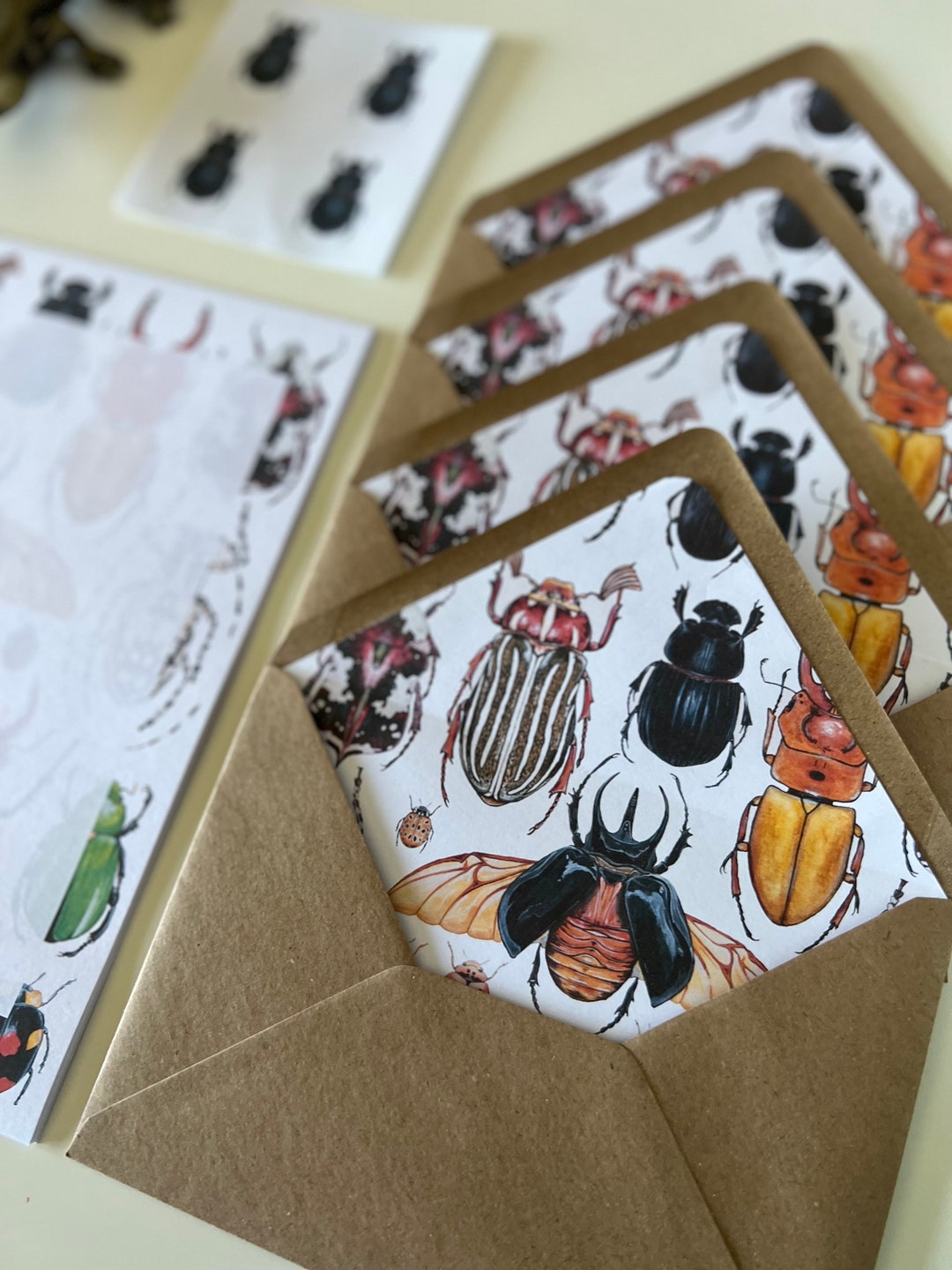 Beetles and Bugs, Letter Writing Set - Etsy