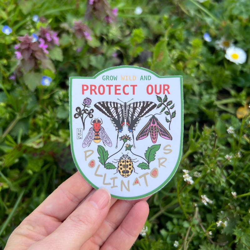 Pollinator Sticker - Etsy