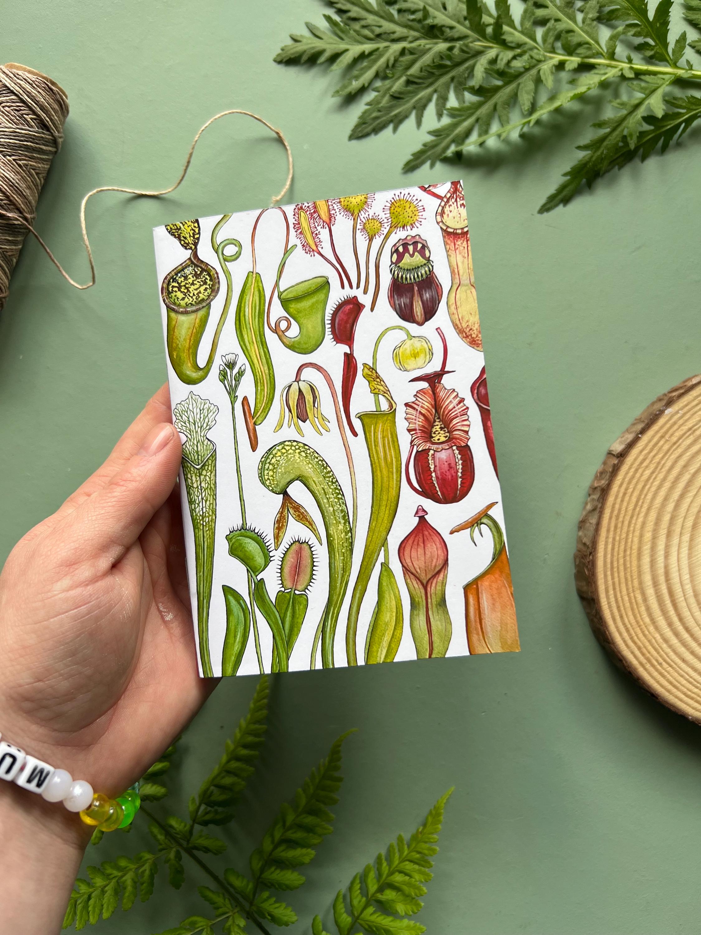 Handmade Plants Pocket Notebook Set, Botanical Notebooks, A6 Sketchbook ...