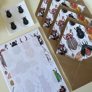 Beetles and Bugs, Letter Writing Set - Etsy