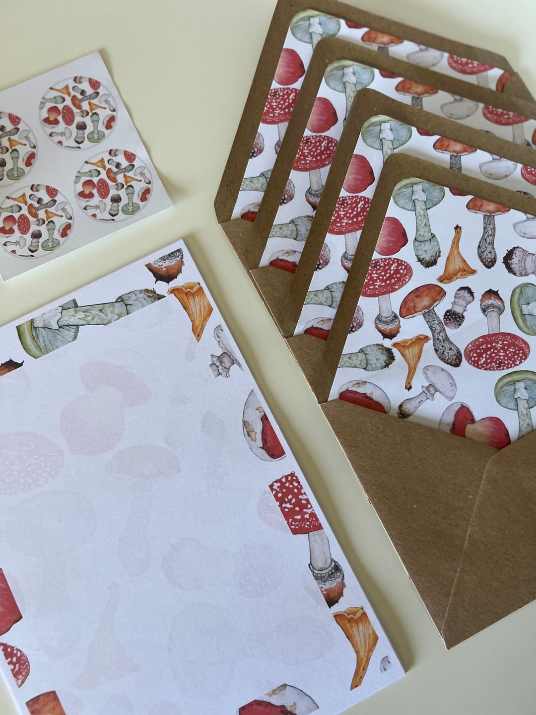 Mushroom Letter Writing Set - Etsy