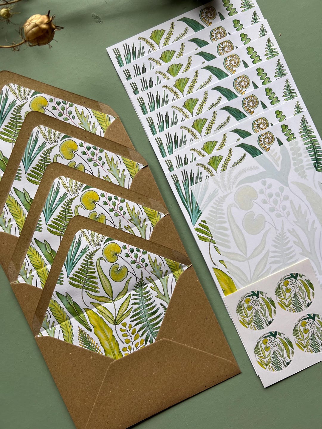 Ferns, Letter Writing Set, Stationery Set, Gift Set, Botanical - Etsy